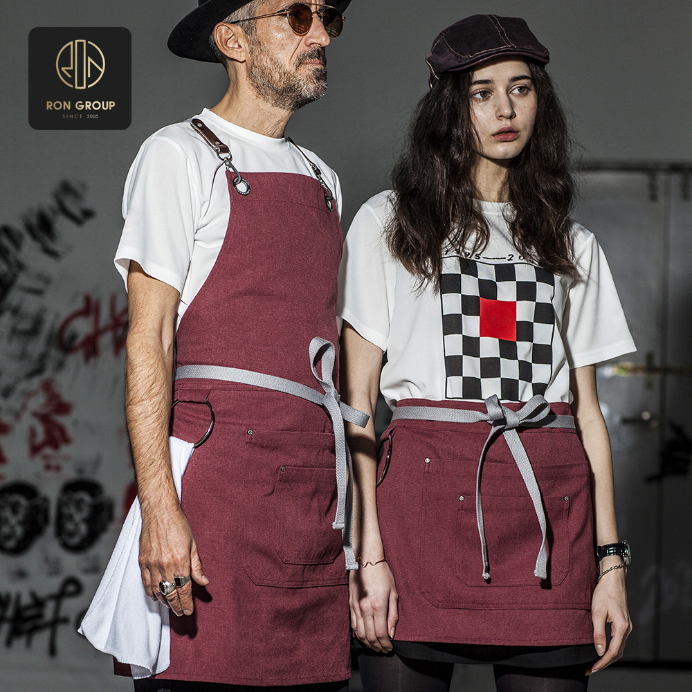 Custom Woven Polyester Chef Aprons for Restaurants